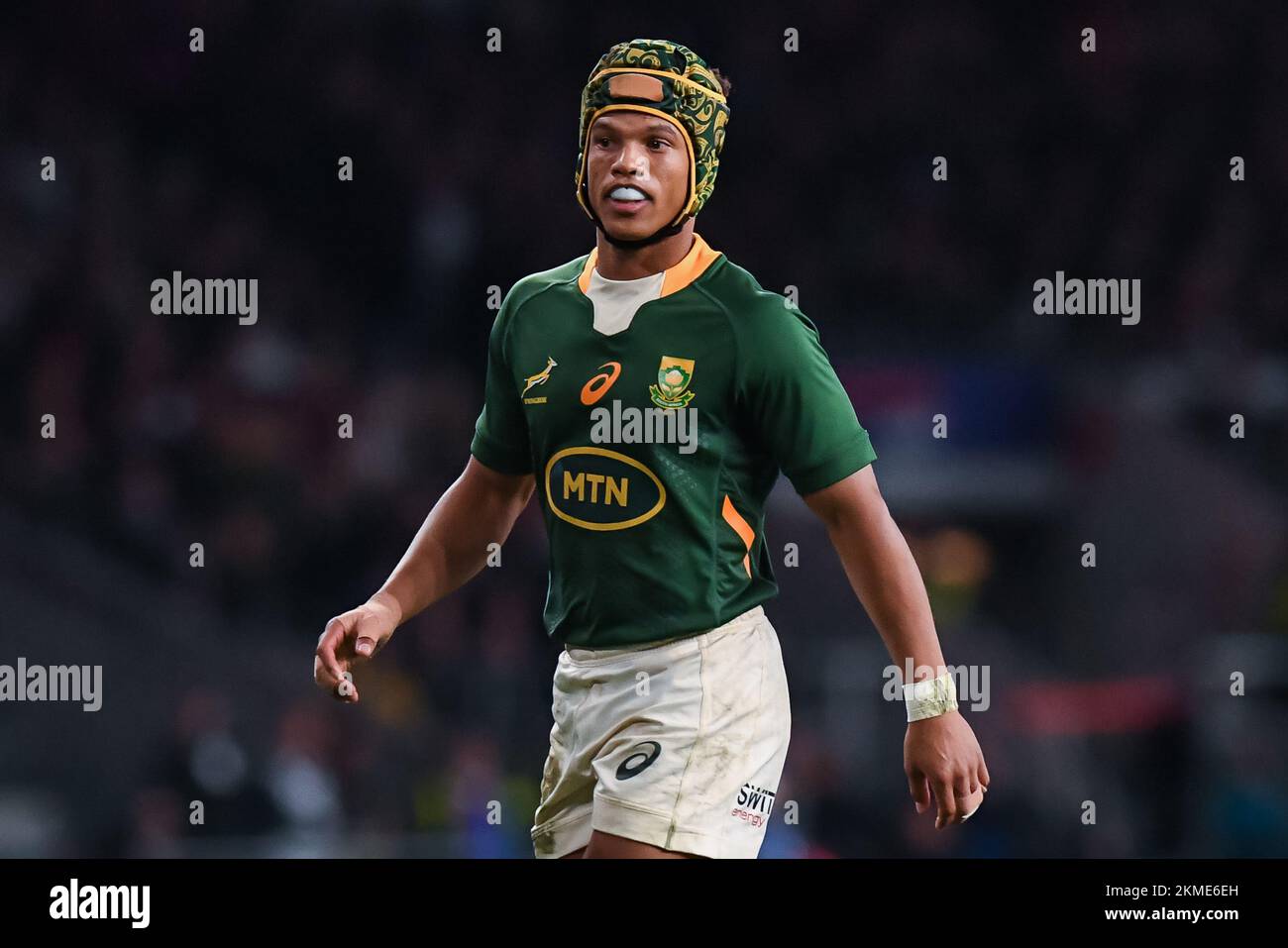 Kurt-Lee Arendse of South Africa during the Autumn internationals match ...