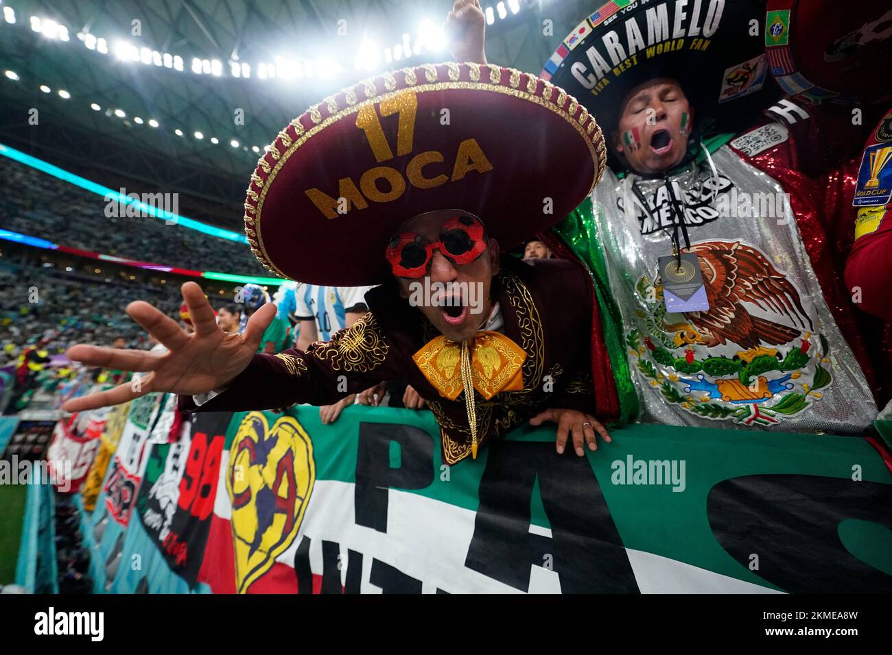 Mexico fans during the FIFA World Cup Qatar 2022 match, Group C ...