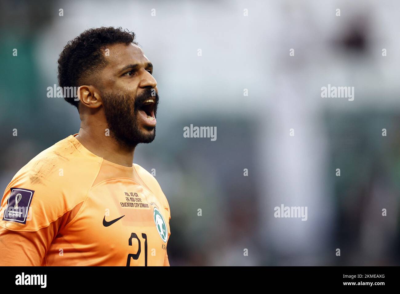 DOHA - Saudi Arabia goalkeeper Mohammed Al Owais during the FIFA World ...