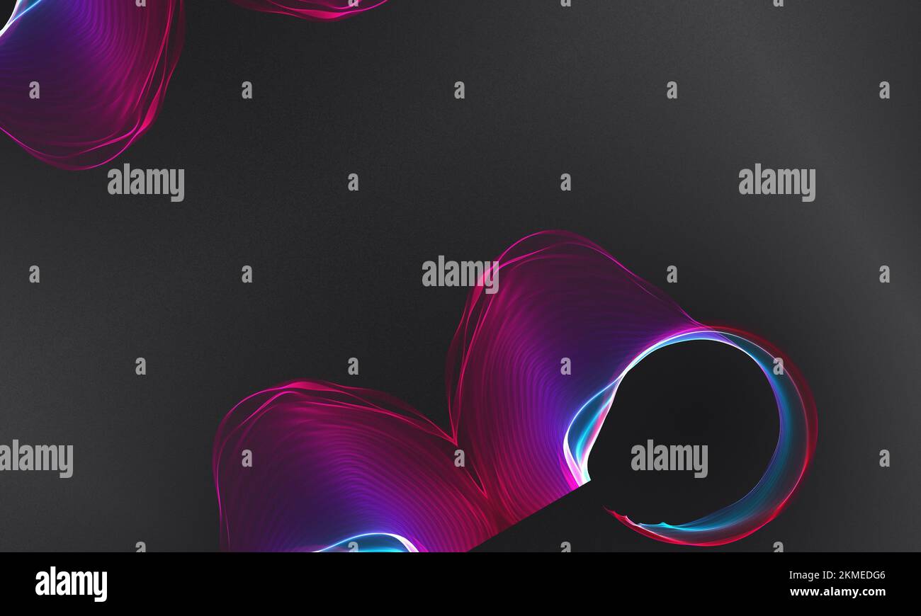 A purple and blue wave design on a dark gray background - copyspace ...