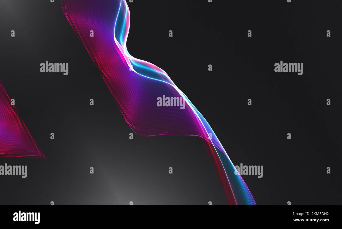 A purple and blue wave design on a dark gray background - copyspace ...