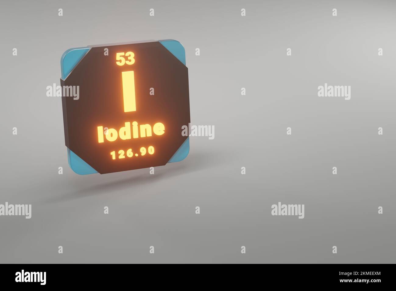 Beautiful abstract illustrations Standing black and fire Iodine element ...