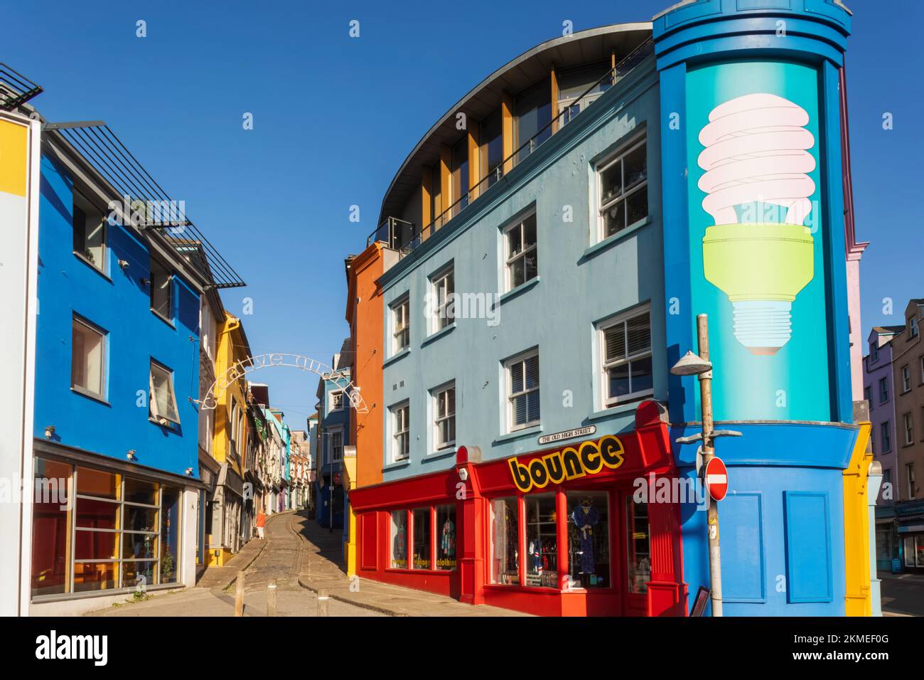 England, Kent, Folkestone, The Creative Quarter, Colourful Shops and ...