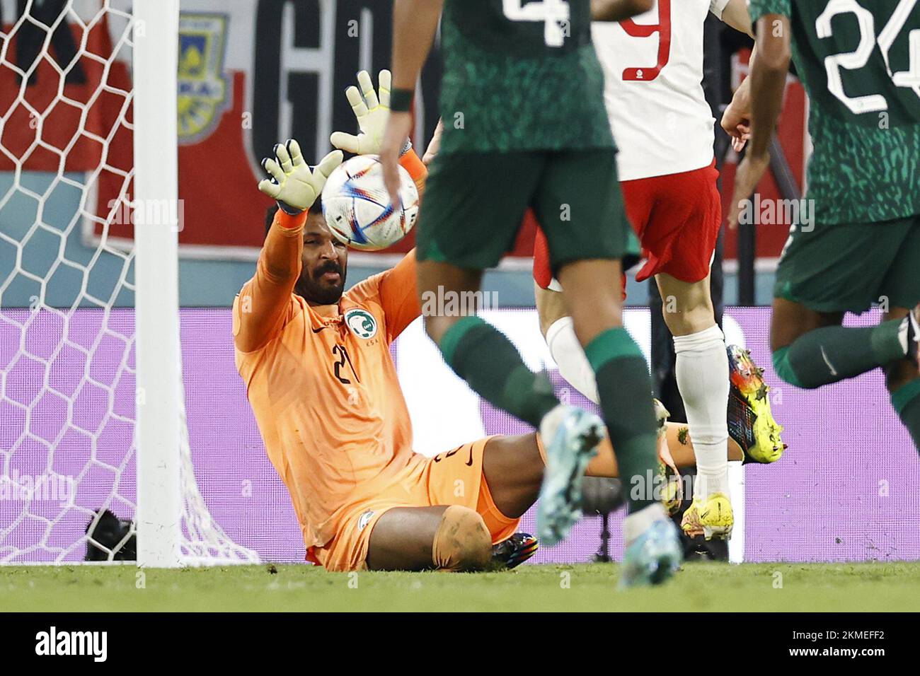 DOHA - Saudi Arabia goalkeeper Mohammed Al Owais during the FIFA World ...