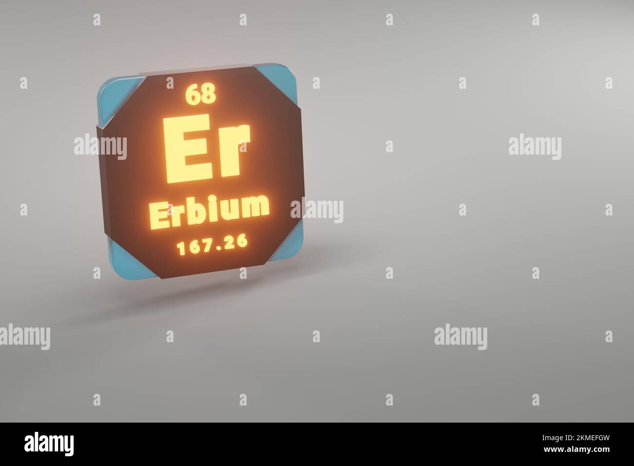 Beautiful abstract illustrations Standing black and fire Erbium element ...