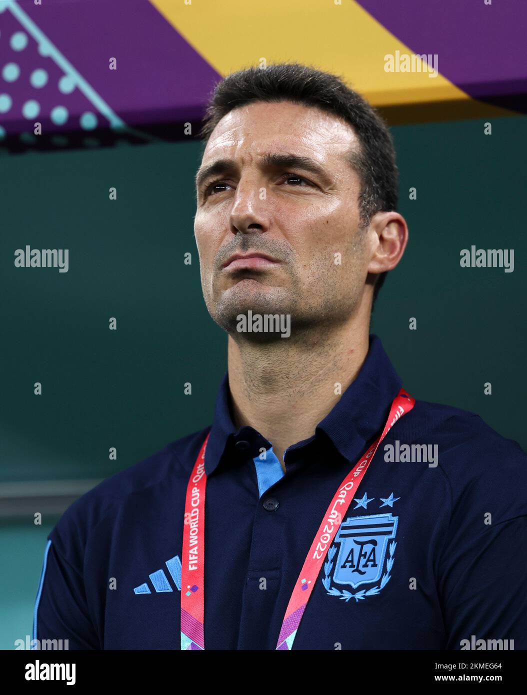 Lusail, Qatar. 26th Nov, 2022. Lionel Scaloni, head coach of Argentina ...