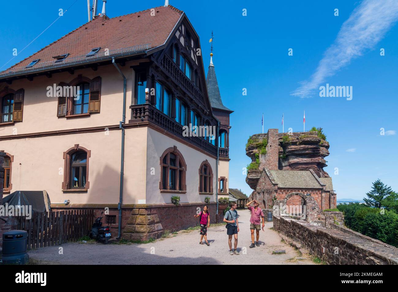 Hohbarr castle chateau du haut barr in alsace elsass hi-res stock ...