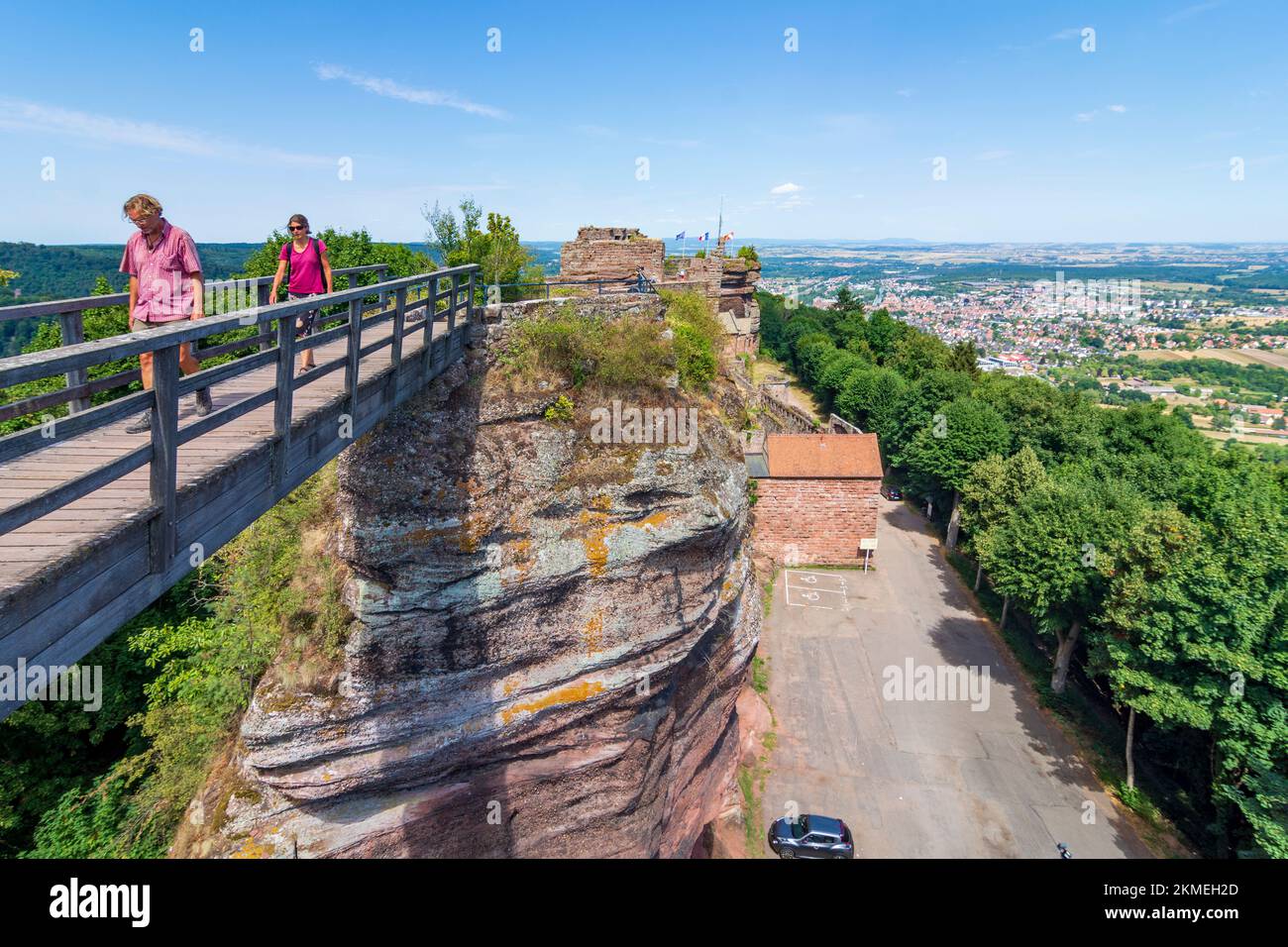 Hohbarr castle chateau du haut barr in alsace elsass hi-res stock ...