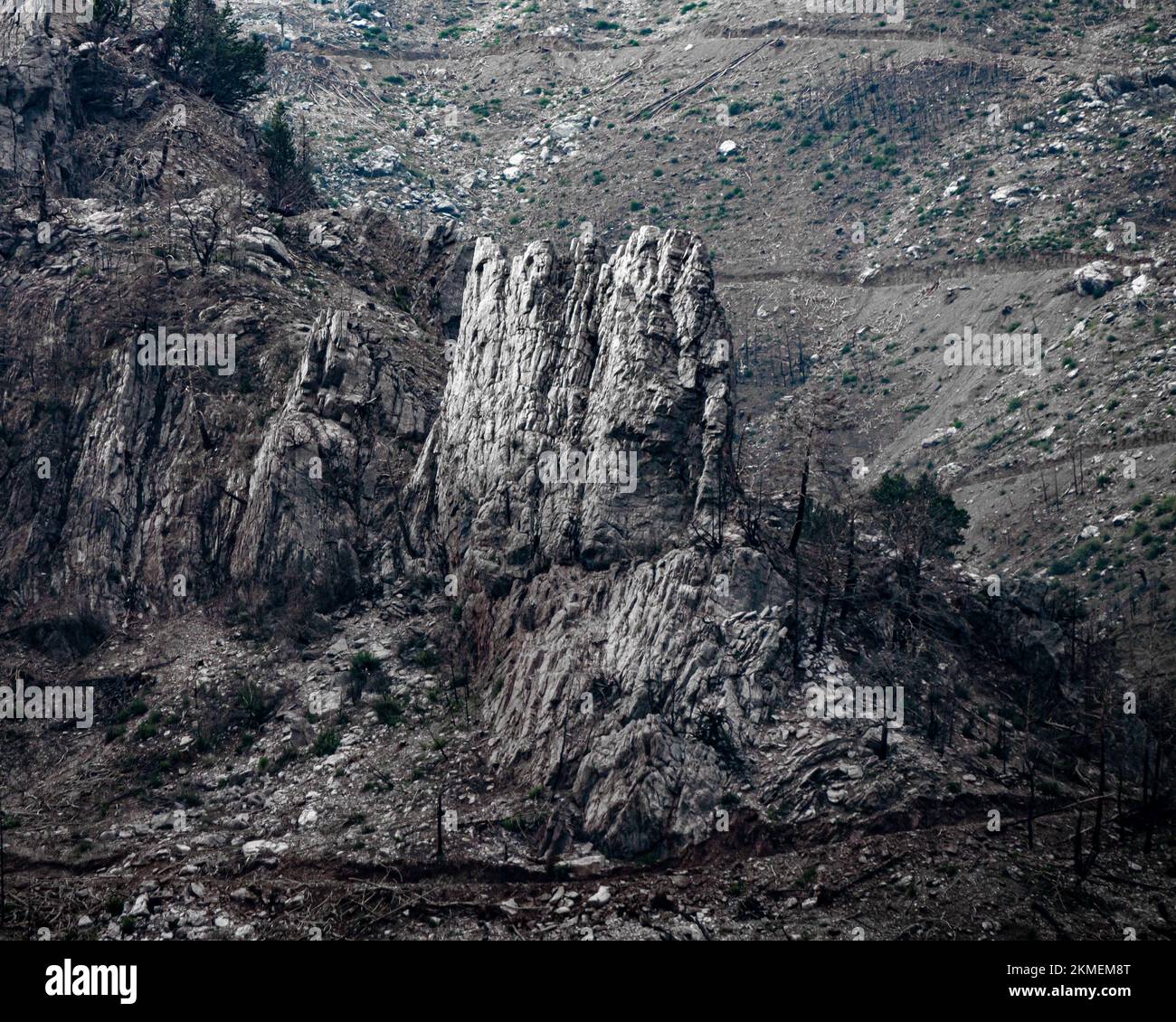 the rocky crag in a canyon Stock Photo - Alamy