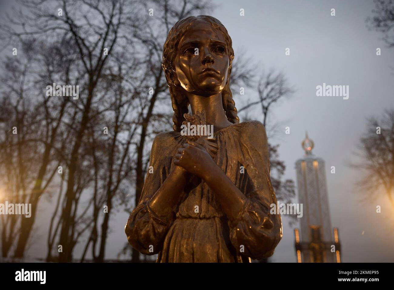 Kyiv, Ukraine. 26th Nov, 2022. The Bitter Memory of Childhood statue ...