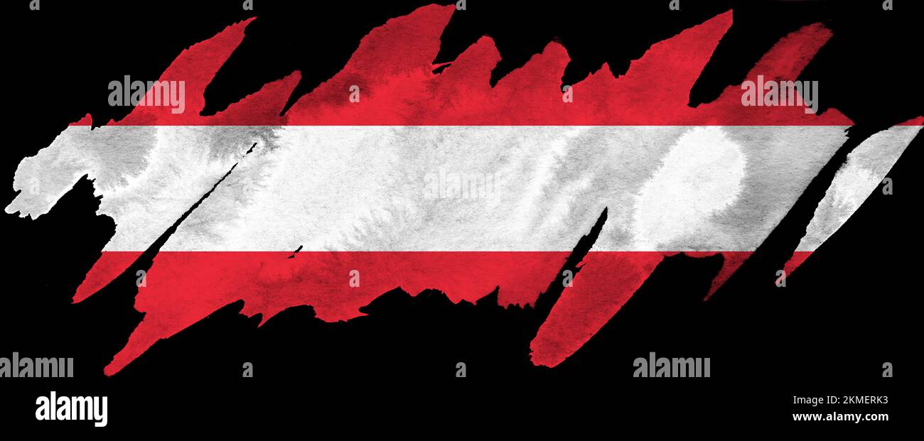 Abstract symbol of the flag Austria on a black background Stock Photo ...