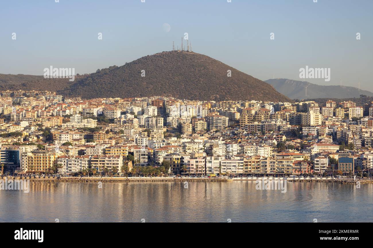 Homes and Buildings in a Touristic Town by the Aegean Sea. Kusadasi ...