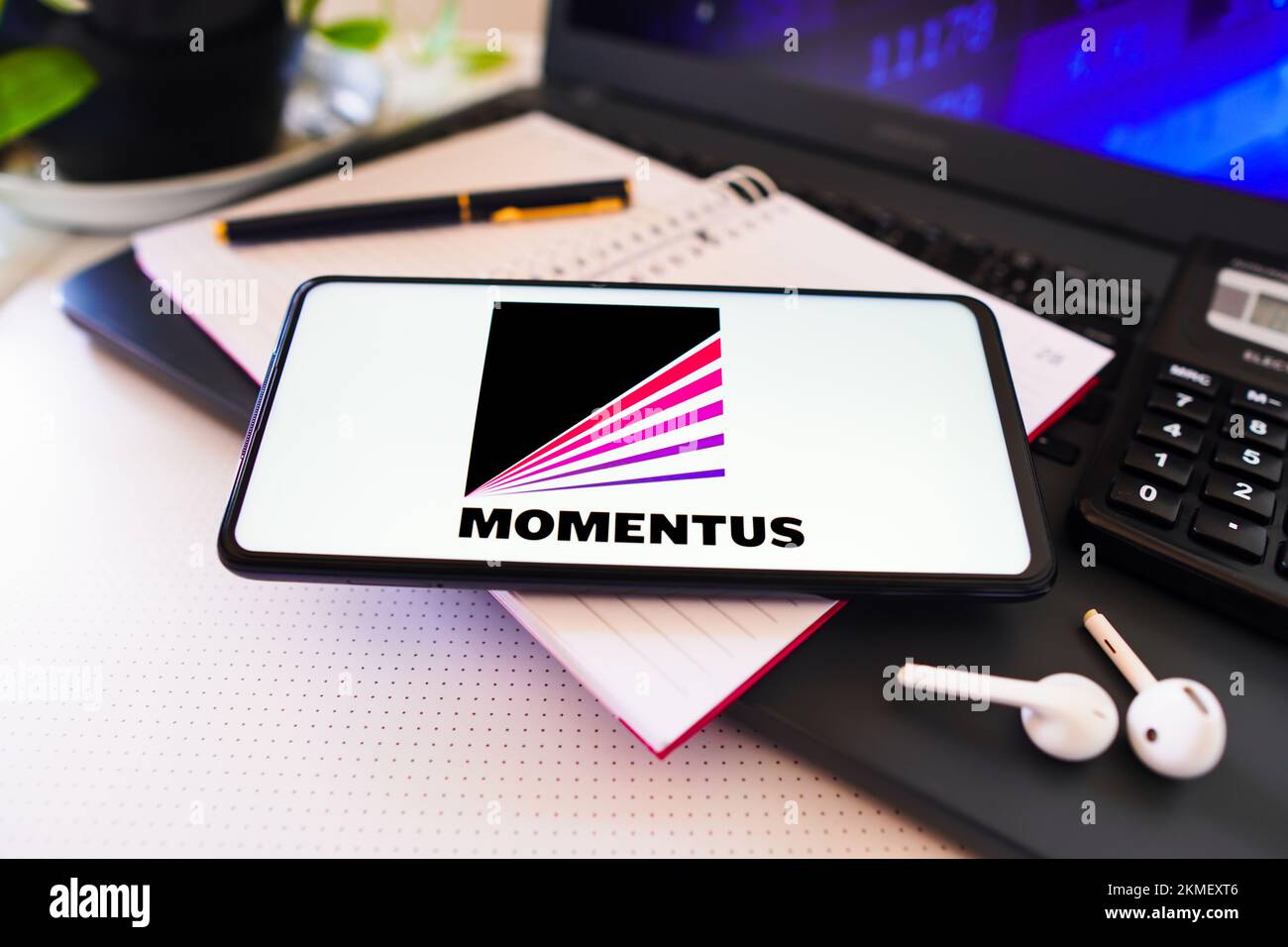 Brazil. 26th Nov, 2022. In this photo illustration, the Momentus logo ...