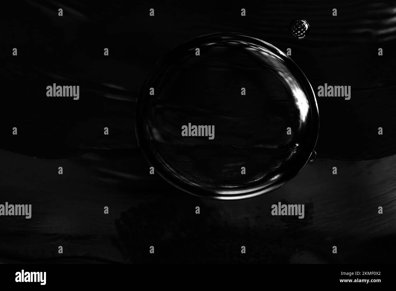 Abstract colorful backdrop with oil drops and waves on water surface ...