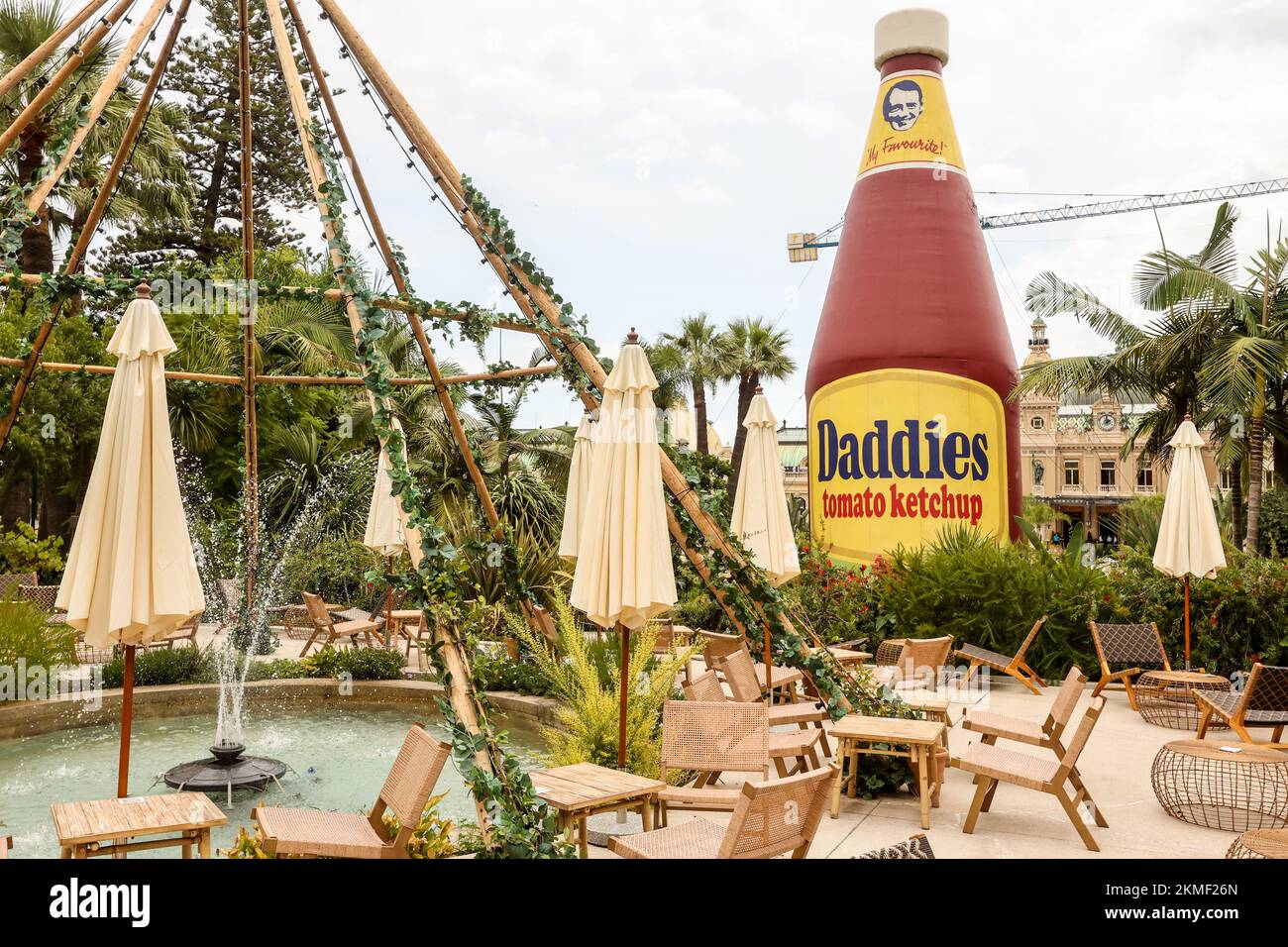 A huge bottle of Daddies tomato ketchup in the Casino Gardens,a work of ...