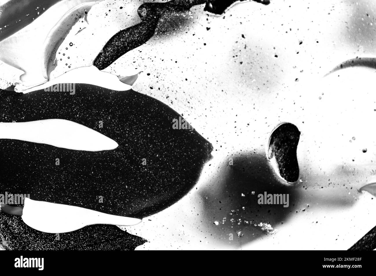 Abstract colorful backdrop with oil drops and waves on water surface ...