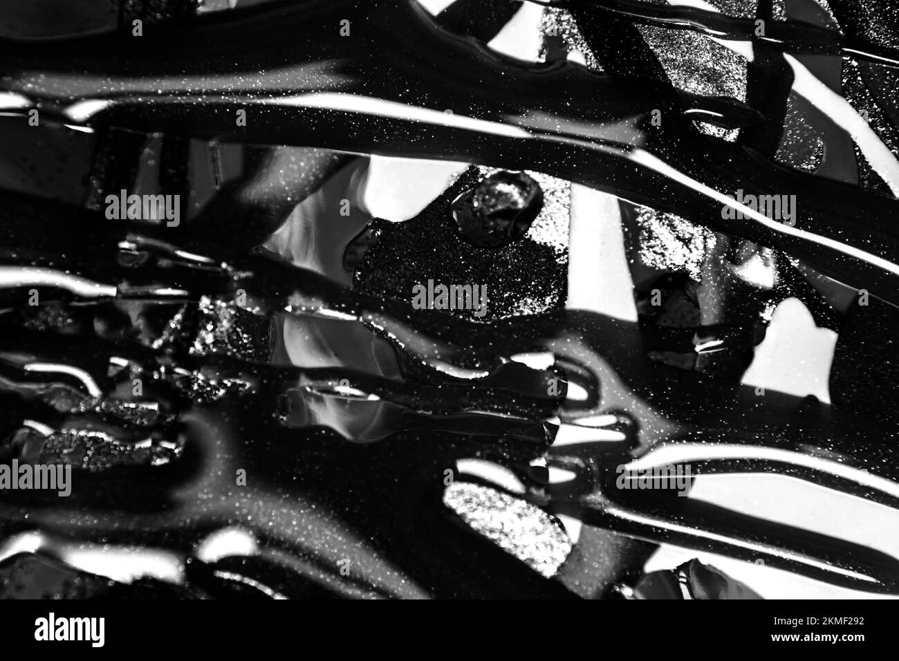 Abstract colorful backdrop with oil drops and waves on water surface ...