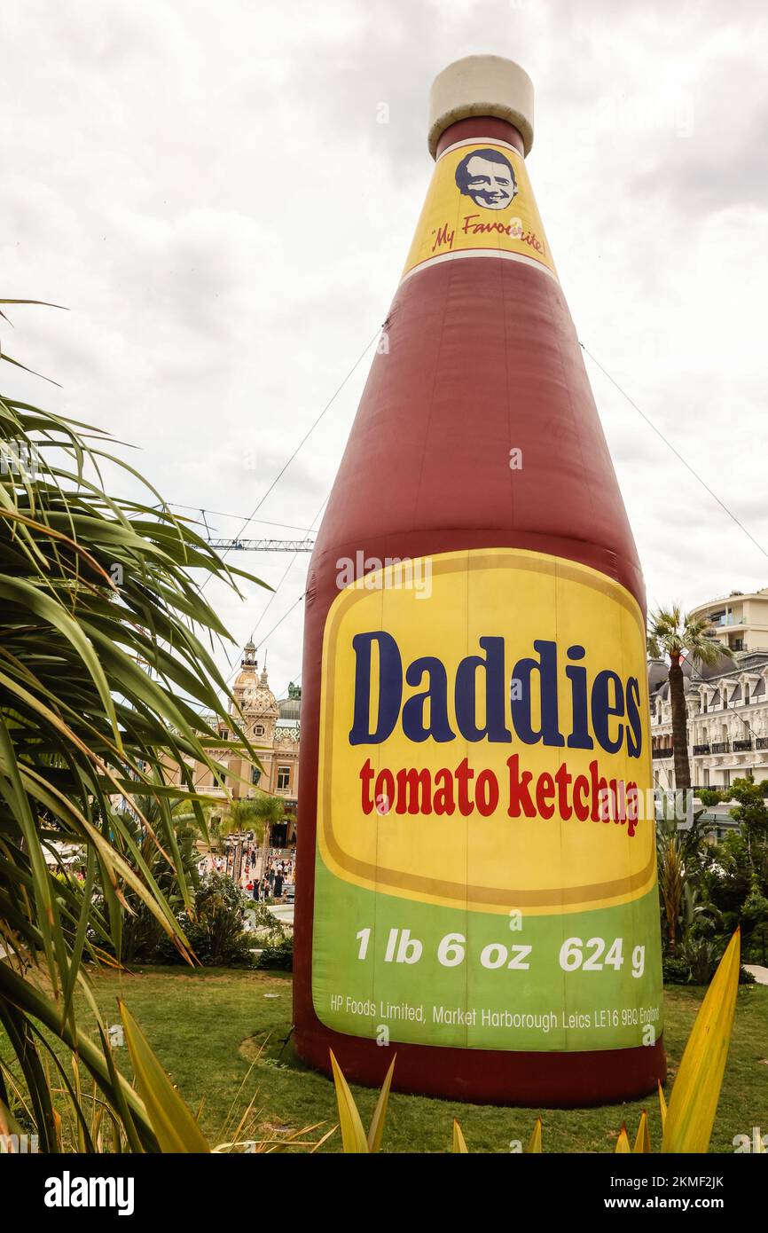 A huge bottle of Daddies tomato ketchup in the Casino Gardens,a work of ...