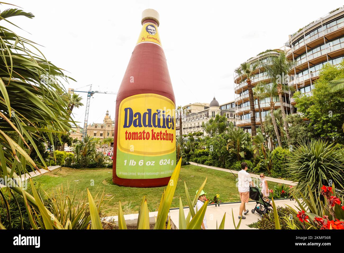 A huge bottle of Daddies tomato ketchup in the Casino Gardens,a work of ...