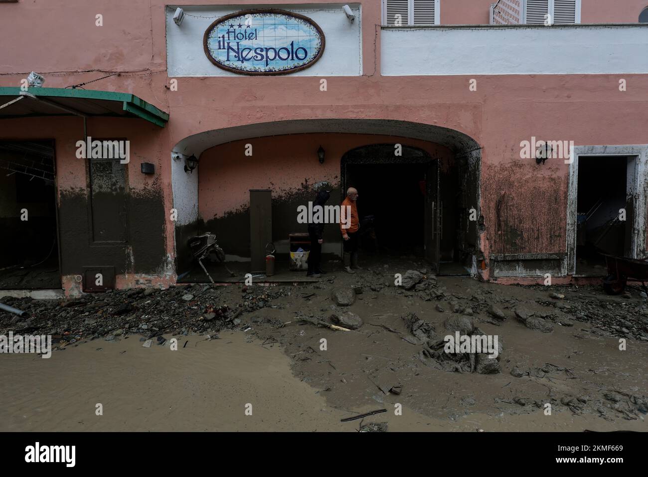 Naples, Italy. 26th Nov, 2022. Ischia - Landslide due to bad weather in ...