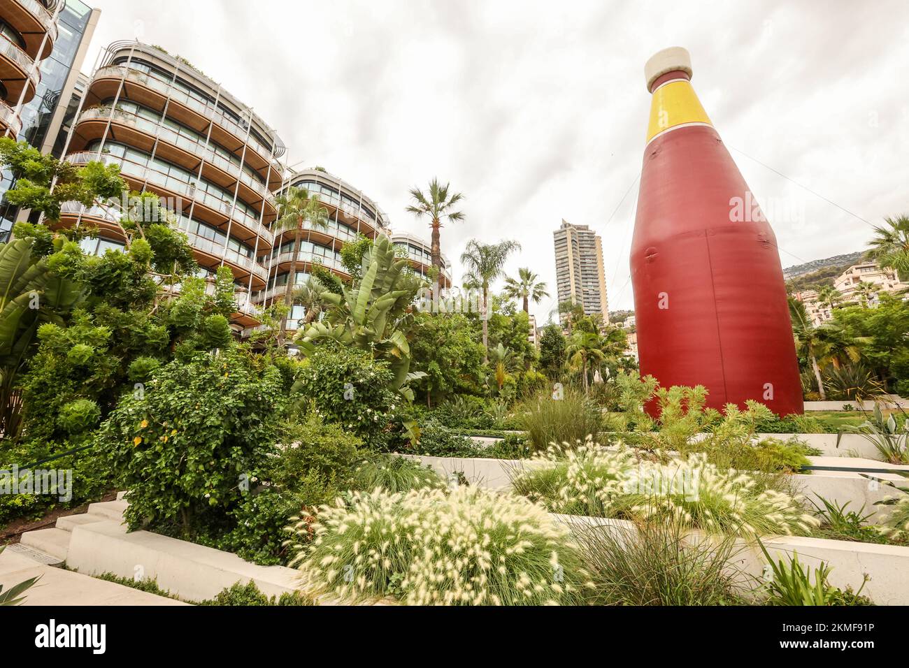 A huge bottle of Daddies tomato ketchup in the Casino Gardens,a work of ...