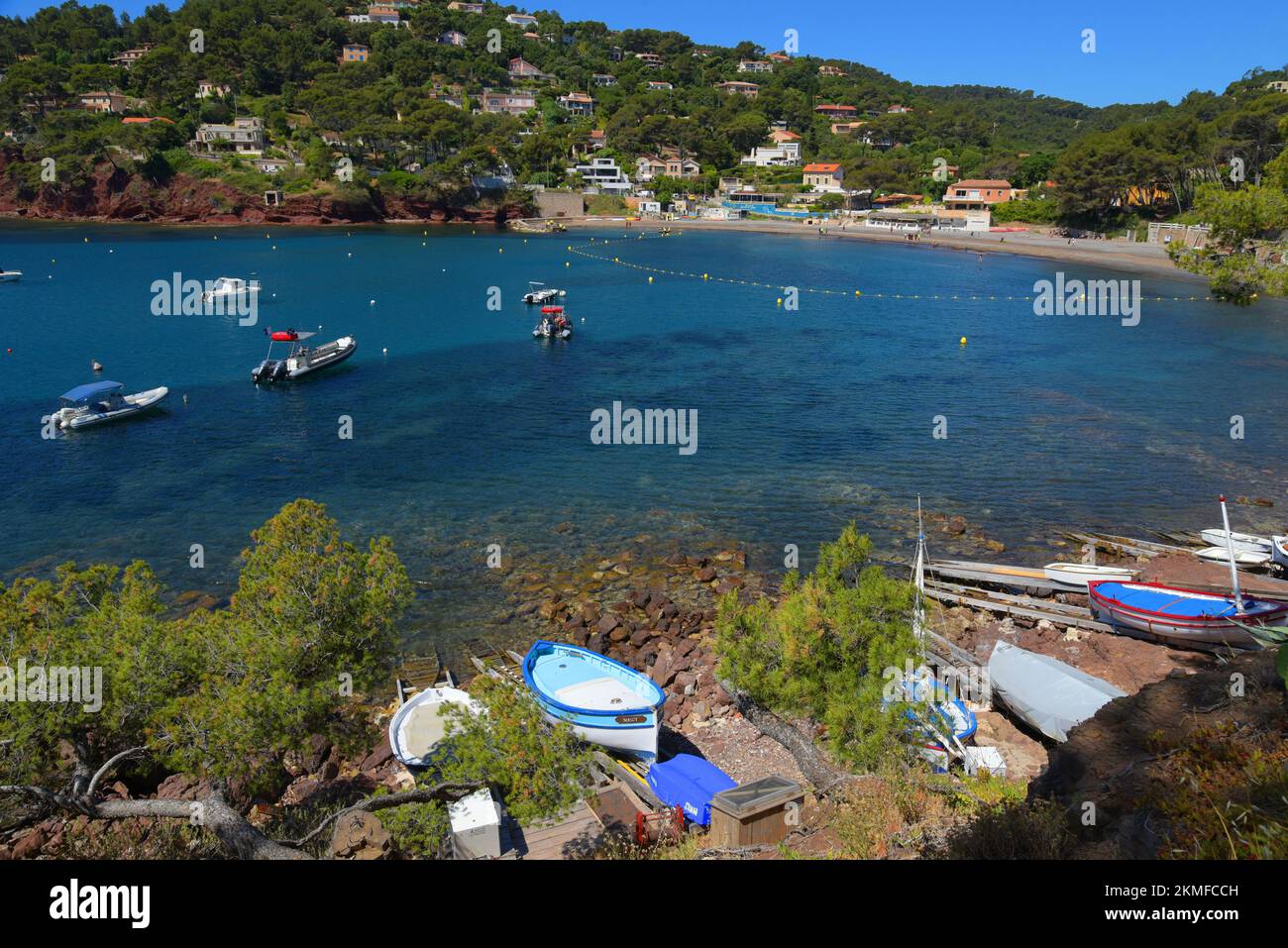 Typical Mediterranean boats on slipway at Fabregas in La Seyne-sur-Mer ...