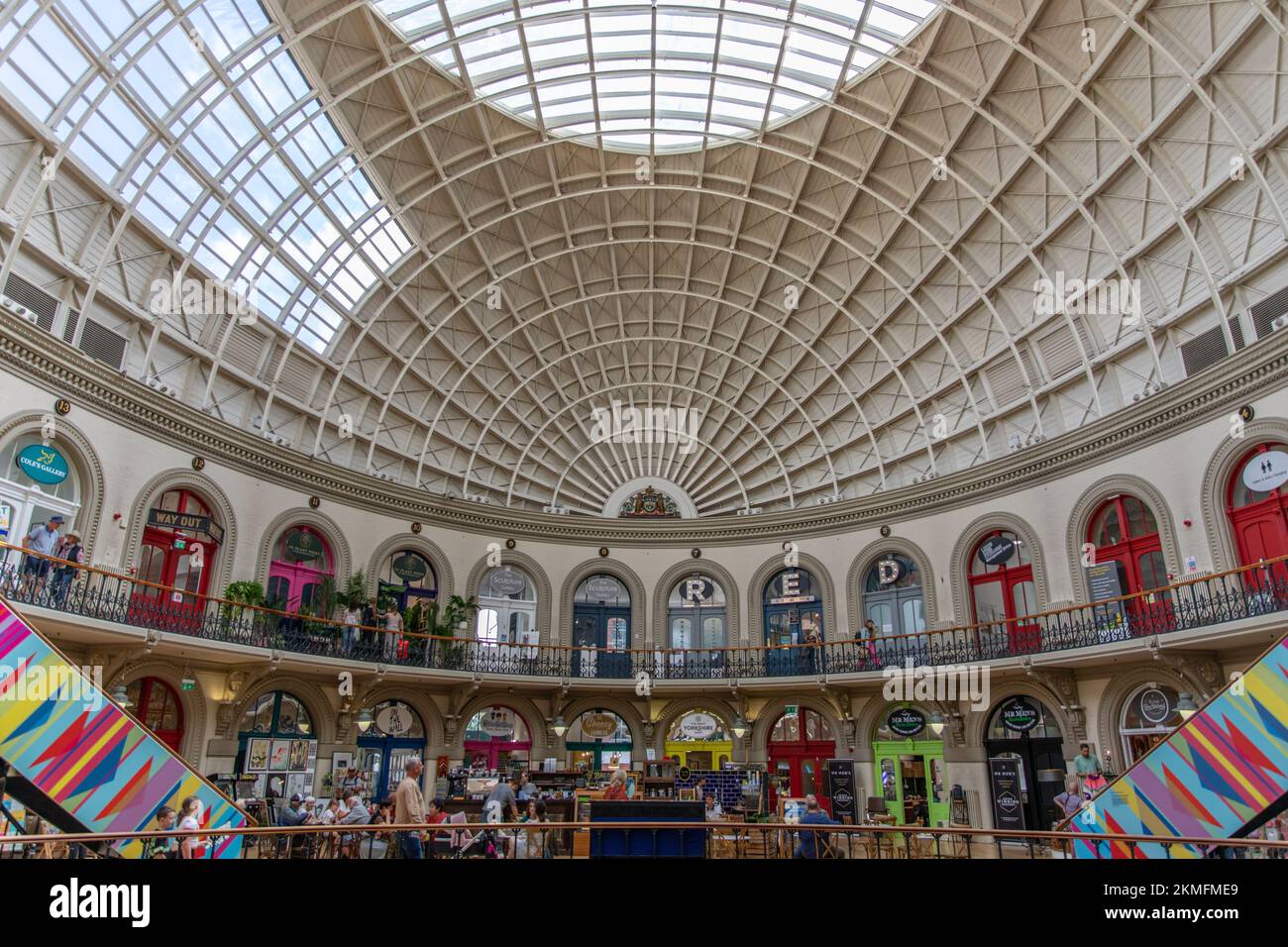 The interior of the Leeds Corn Exchange Stock Photo - Alamy