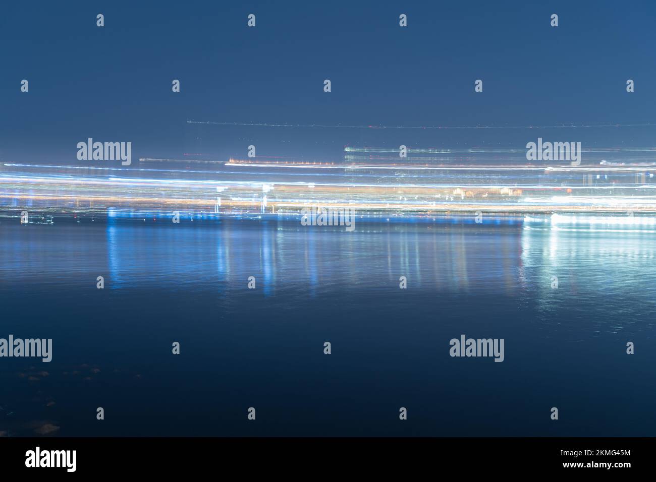 A view of buildings lights long exposure at night - perfect for ...
