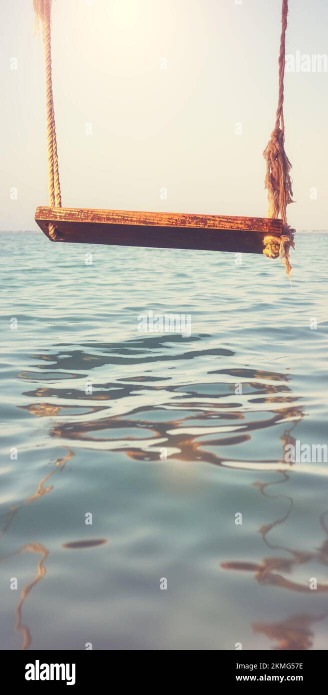 Old wooden swing hi-res stock photography and images - Alamy