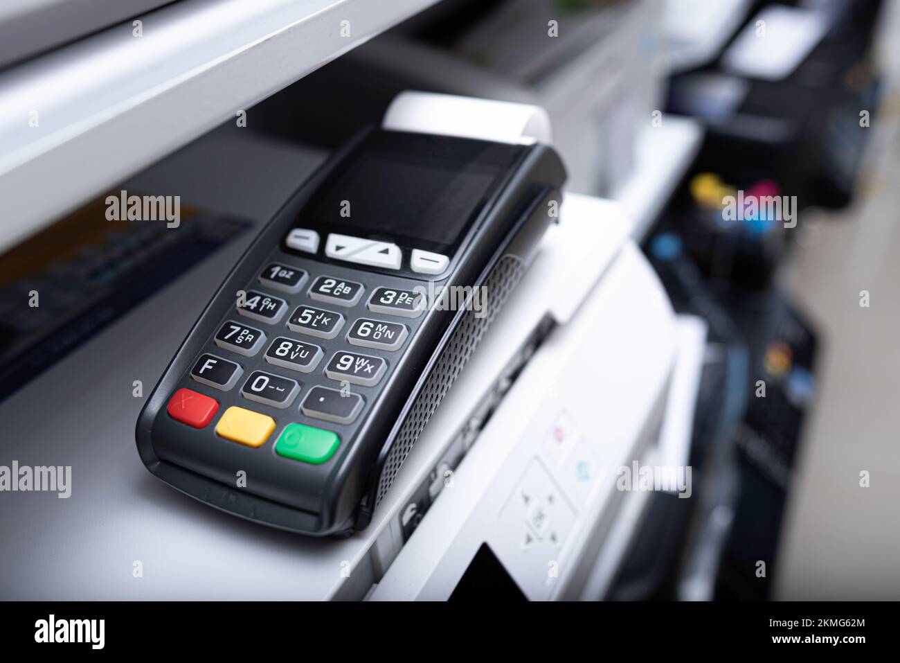 Bank terminal and payment card Stock Photo - Alamy