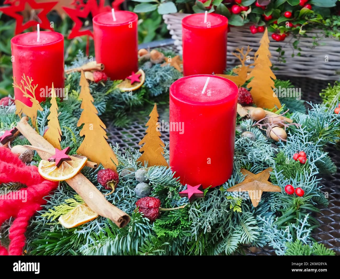 Fir christmas tree real candles hi-res stock photography and images - Alamy