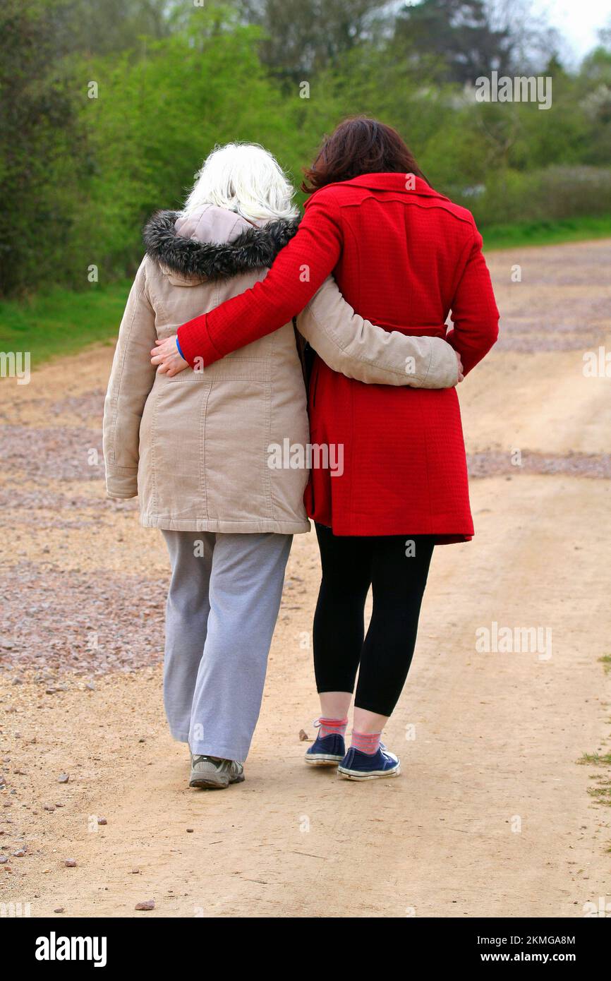 Mother and daughter support and unconditional love. strong family Stock ...