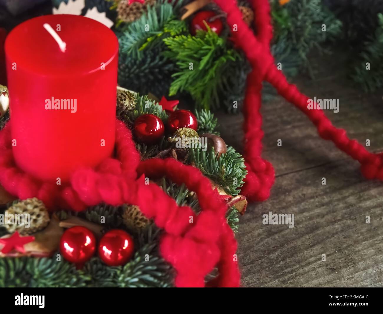 Fir christmas tree real candles hi-res stock photography and images - Alamy