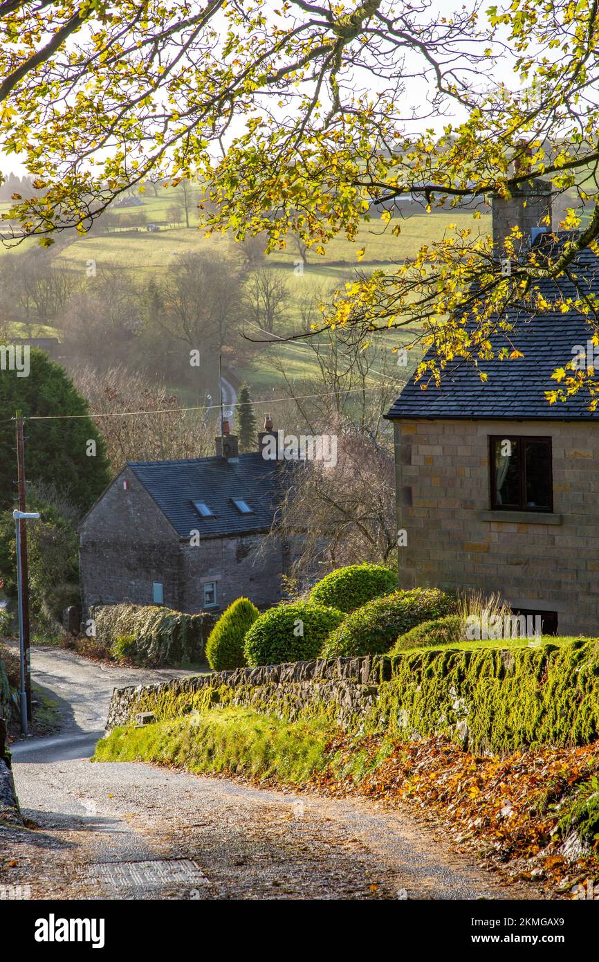 The North Staffordshire Peak District village of Butterton in Autumn ...