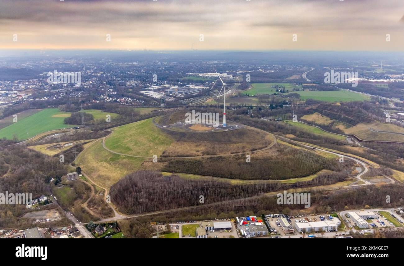 Mottbruchhalde with wind turbine in brauck district in gladbeck hi-res ...
