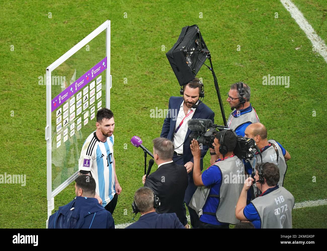 Argentina's Lionel Messi interviewed following the FIFA World Cup Group ...