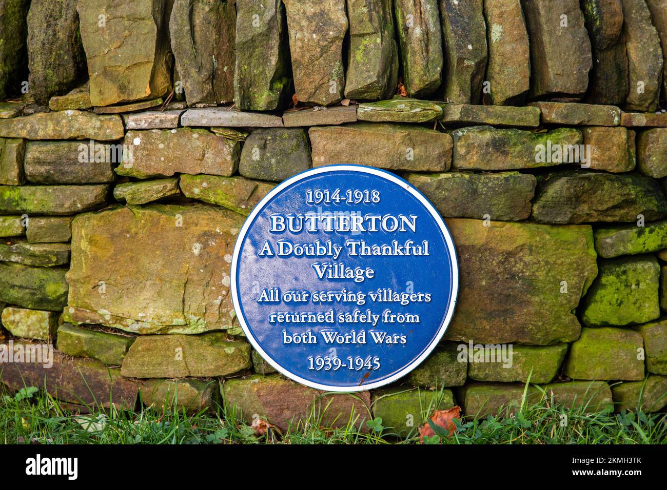 Memorial plaque in the Stafordshire village of Butterton for being a ...