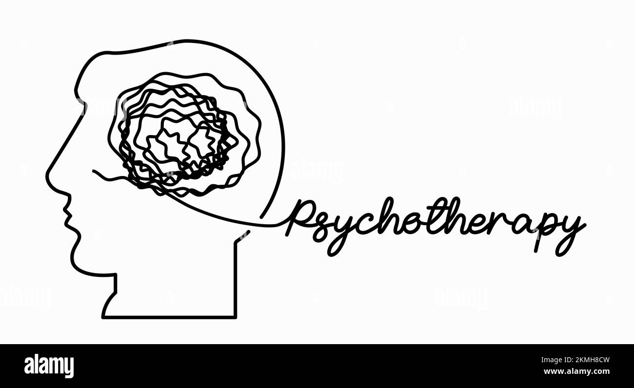 Psychotherapy, chaos and order concept. Tangled disorder turns into ...