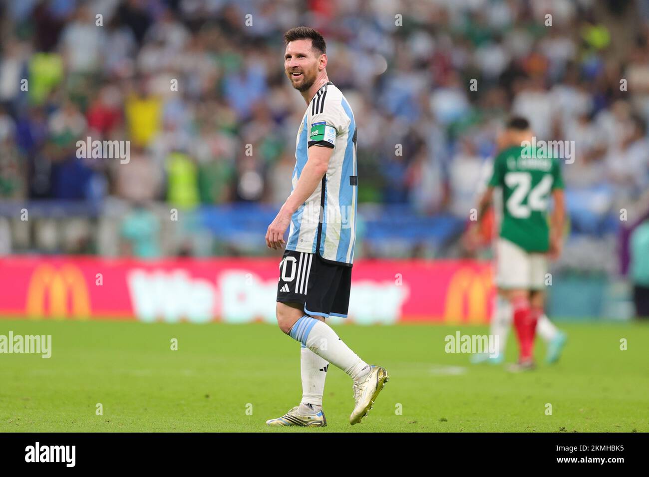 Lusail, Qatar. 26th Nov, 2022. Lionel Messi of Argentina enjoying the ...