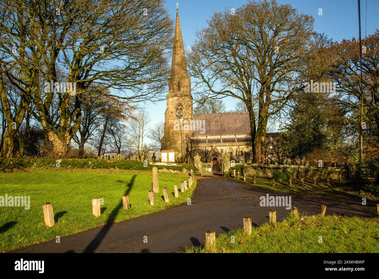 All Saint's parish Church in the North Staffordshire Moorlands, Peak district, village of ...