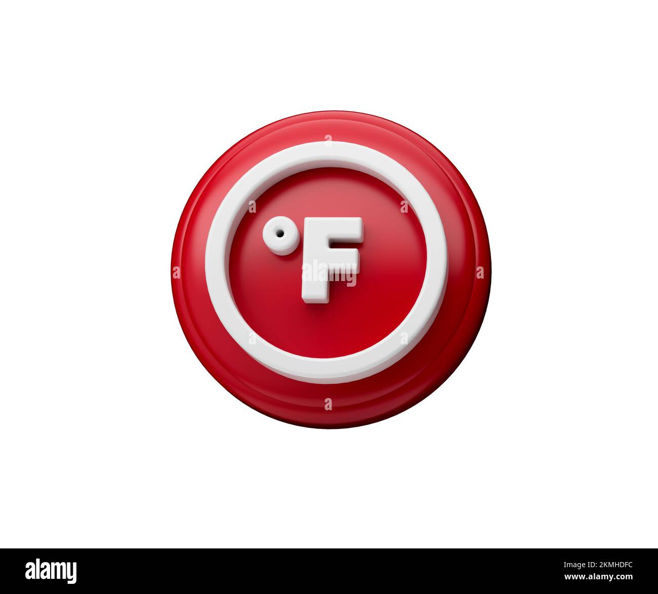 A 3d illustration of Fahrenheit symbol or icon isolated on white ...