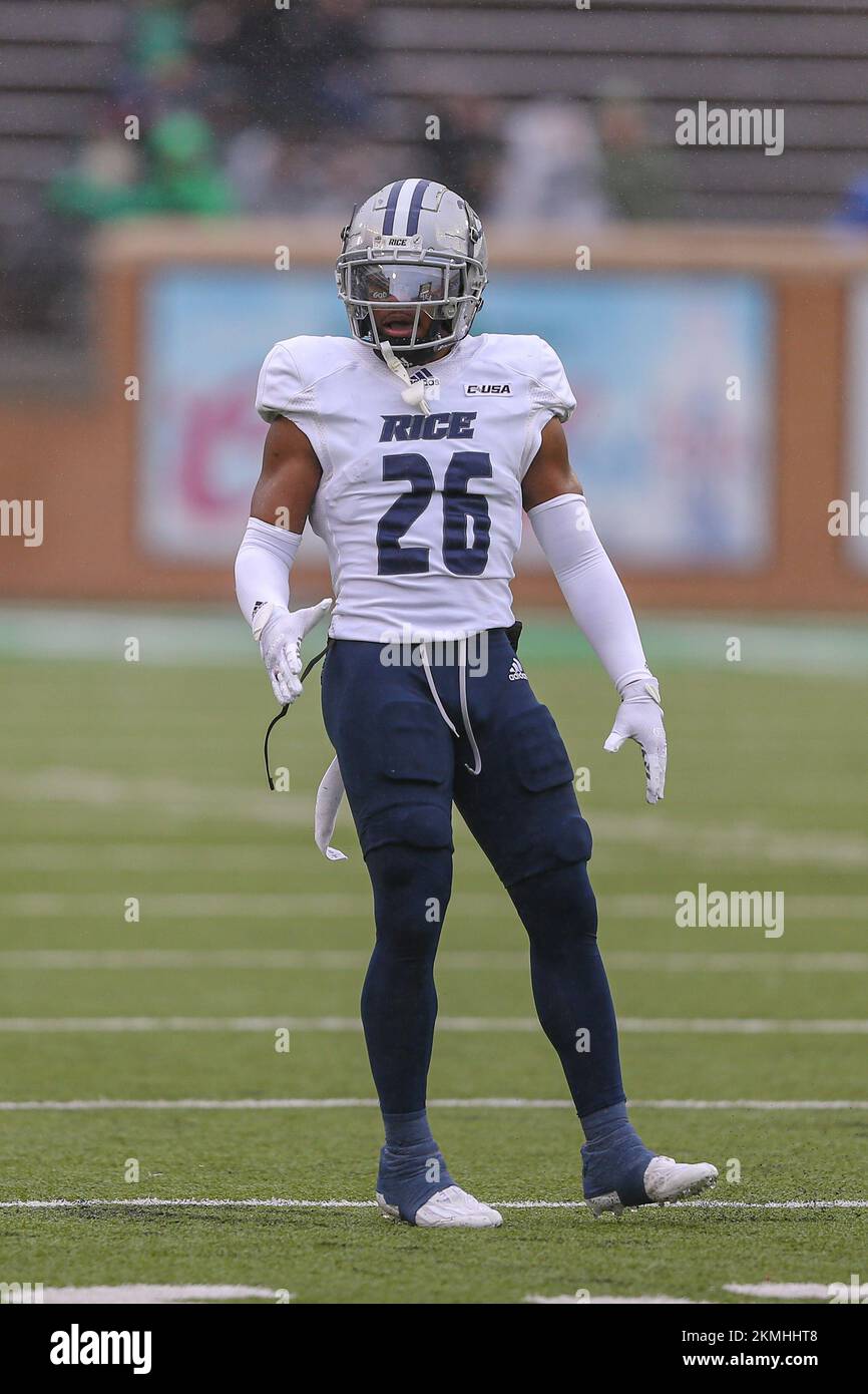 Denton, TX, USA. 26th Nov, 2022. Rice Owls defensive back Gabe Taylor ...