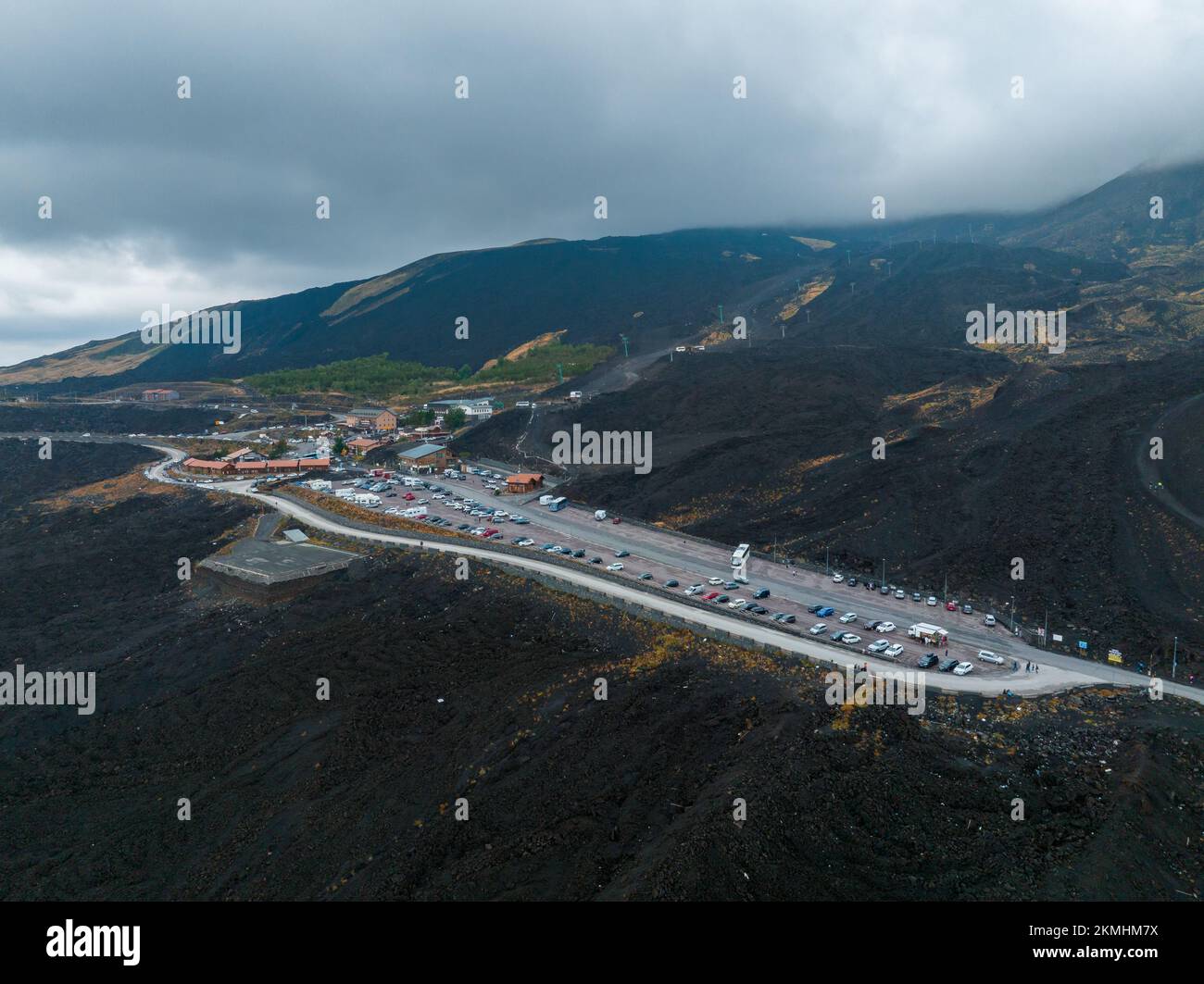 Top aerial view of volcanic eruption hi-res stock photography and ...