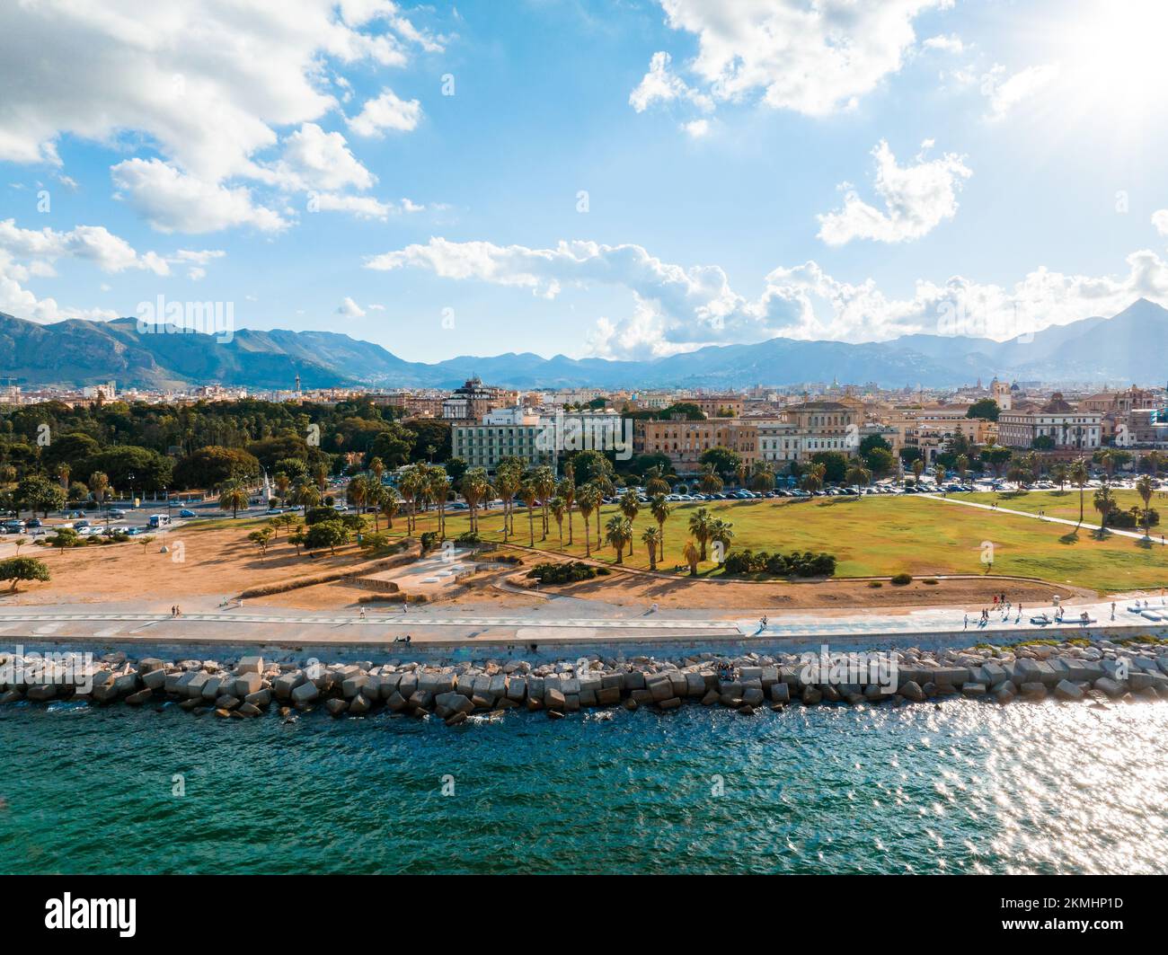 Aerial panoramic view of Palermo town in Sicily Stock Photo - Alamy