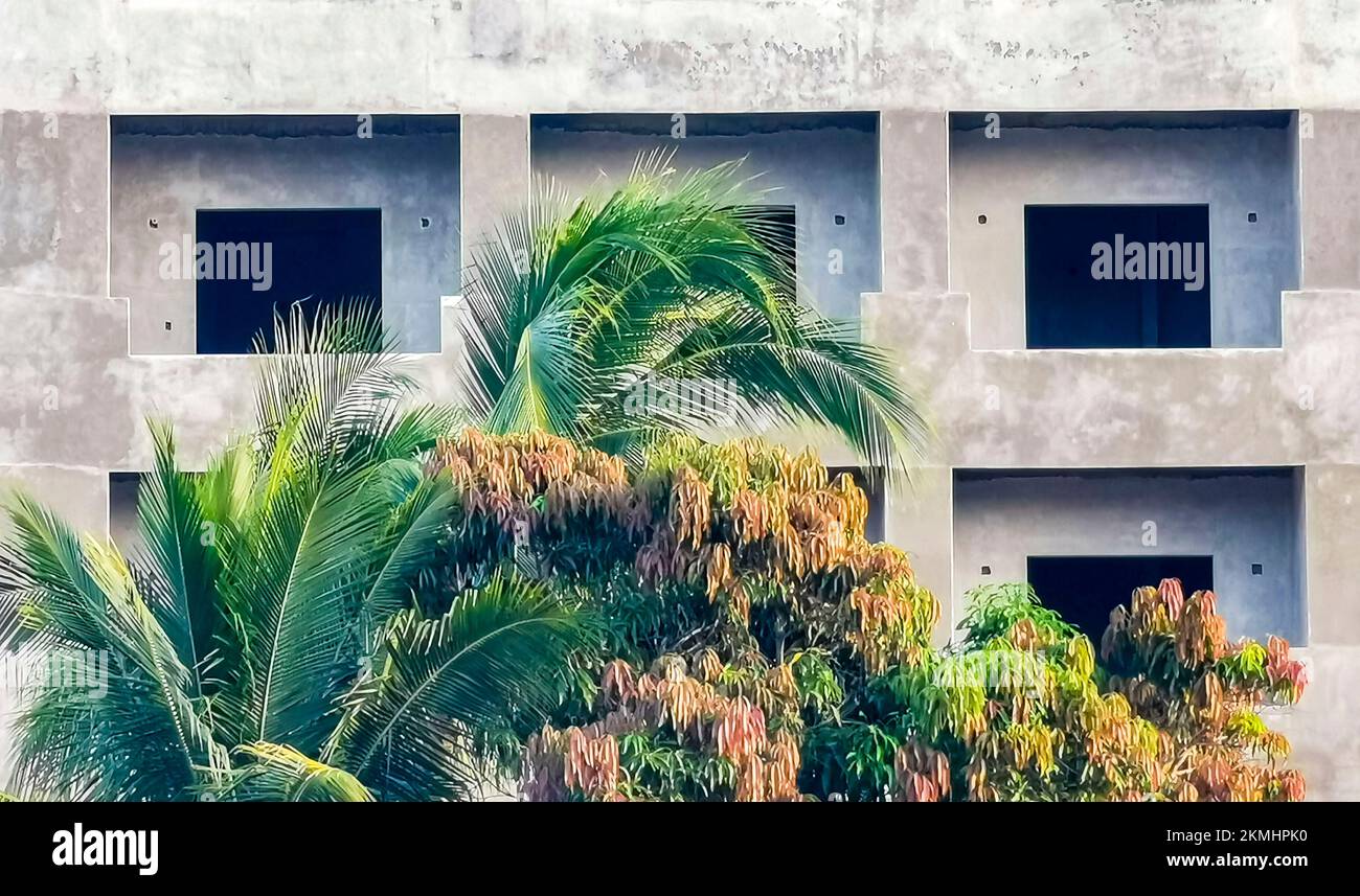 Huge gigantic construction stop building ruin building site in Zicatela ...