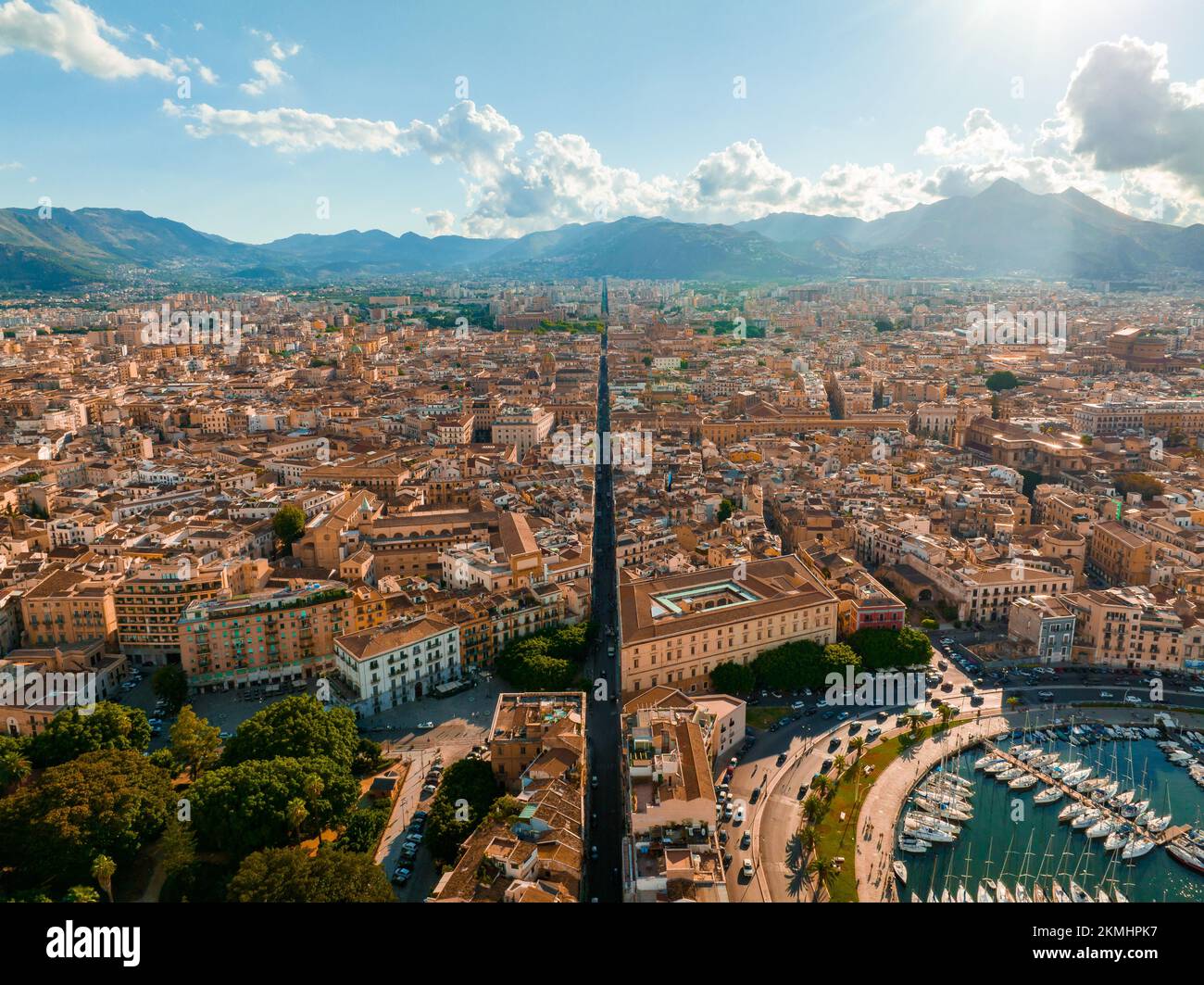 Aerial panoramic view of Palermo town in Sicily Stock Photo - Alamy
