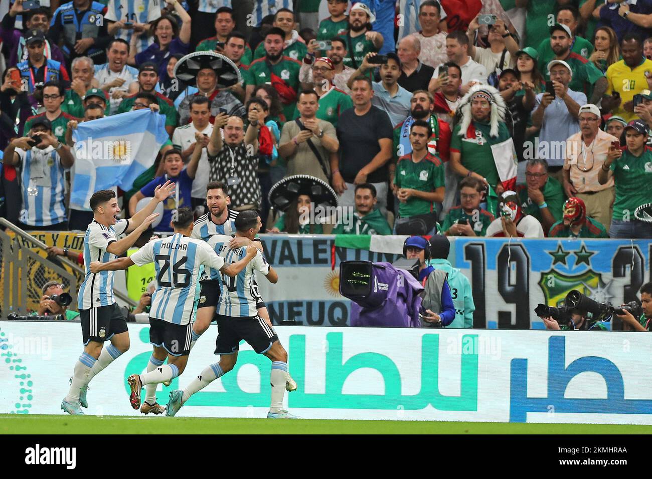 Lusail Iconic Stadium, Lusail, Qatar. 26th Nov, 2022. FIFA World Cup Football, Argentina versus ...