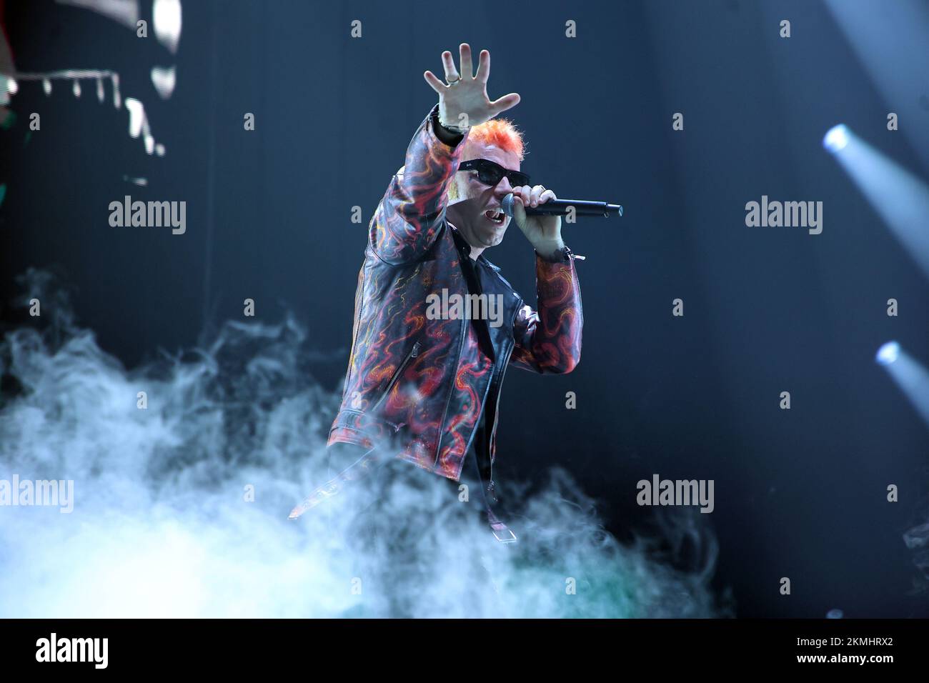 Italian singer/rapper Salmo during his "Flop tour 2022" - Unipol Arena ...