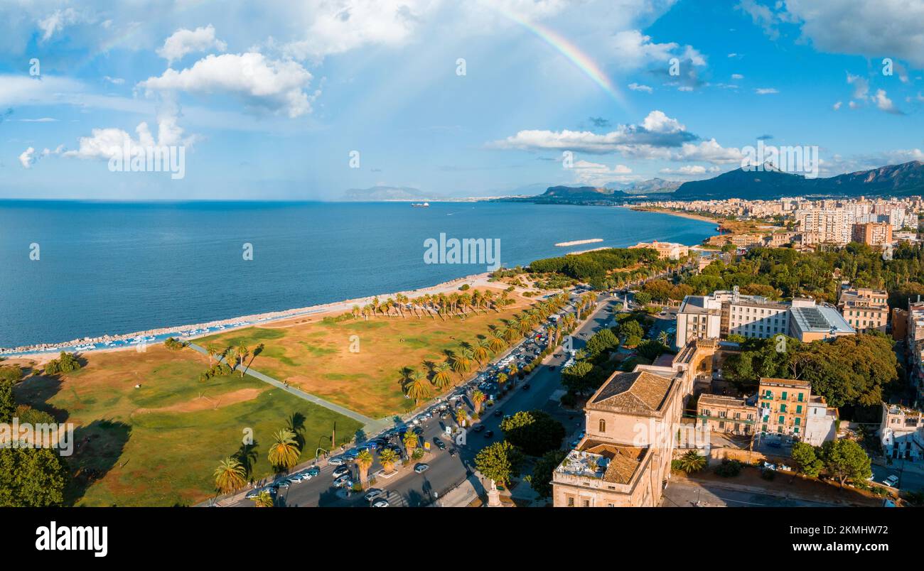 Aerial panoramic view of Palermo town in Sicily Stock Photo - Alamy
