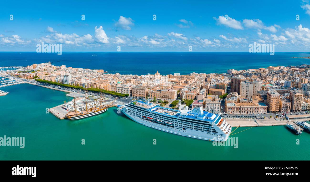 Aerial panoramic view of Trapani harbor, Sicily, Italy Stock Photo - Alamy